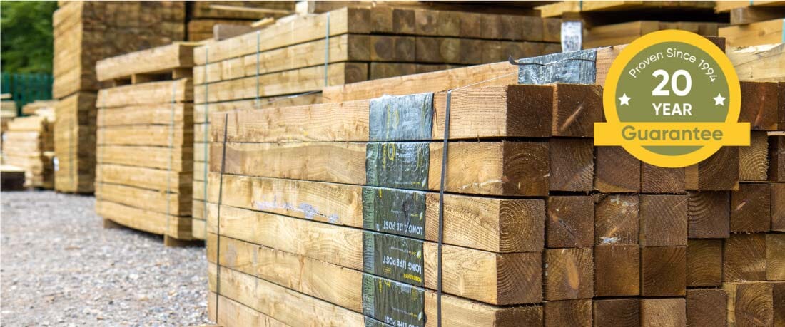 4x4" & 3x3" Treated Timber Posts | 20 Year Guarantee - Postsaver Shop